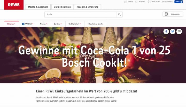 REWE Bosch CookIt Gewinnspiel - ichwilltesten.de