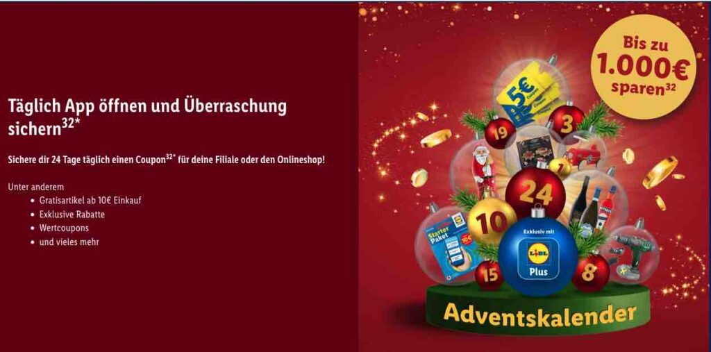 Lidl Adventskalender 2023 Gewinnspiel